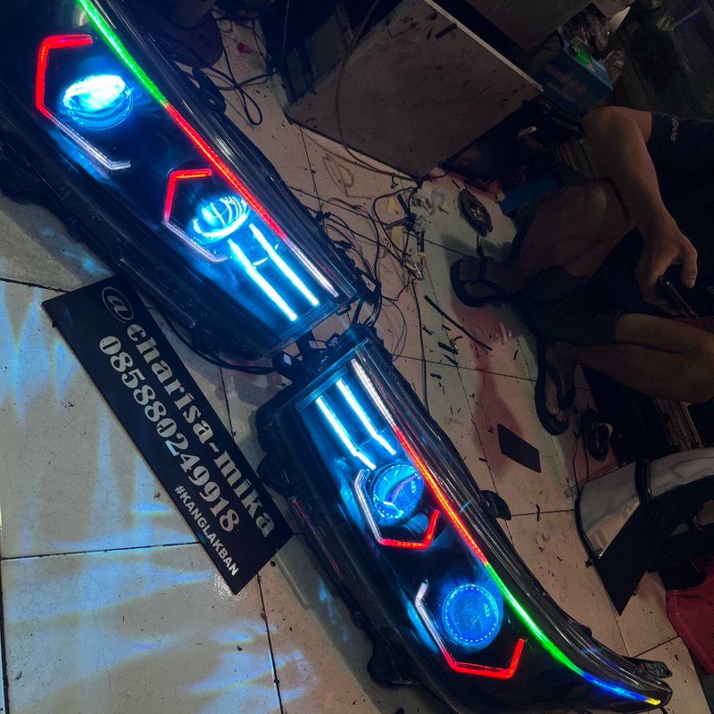 Jual lampu innova reborn custom headlmp innova variasi innova reborn ...