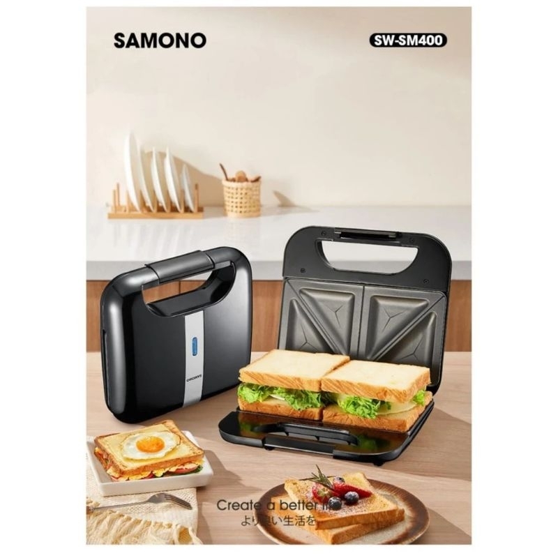 Jual SAMONO Pembakar Roti Elektric Sandwich Maker 400Watt SW-SM400 ...