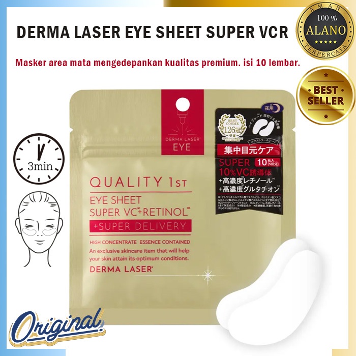 Jual Derma Laser Eye Sheet Super VCR Quality 1st Original Japan Masker ...