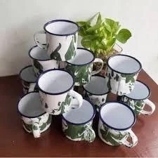 Jual 1LUSIN CANGKIR SENG JADUL 7CM / GELAS KALENG VINTAGE / MUG SENG ...