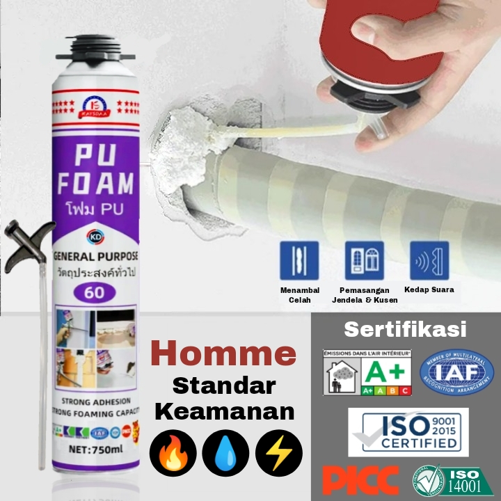 Jual PU Sealent Foam Pengisi Tembok Retak Dinding Bolong Rongga Atap ...