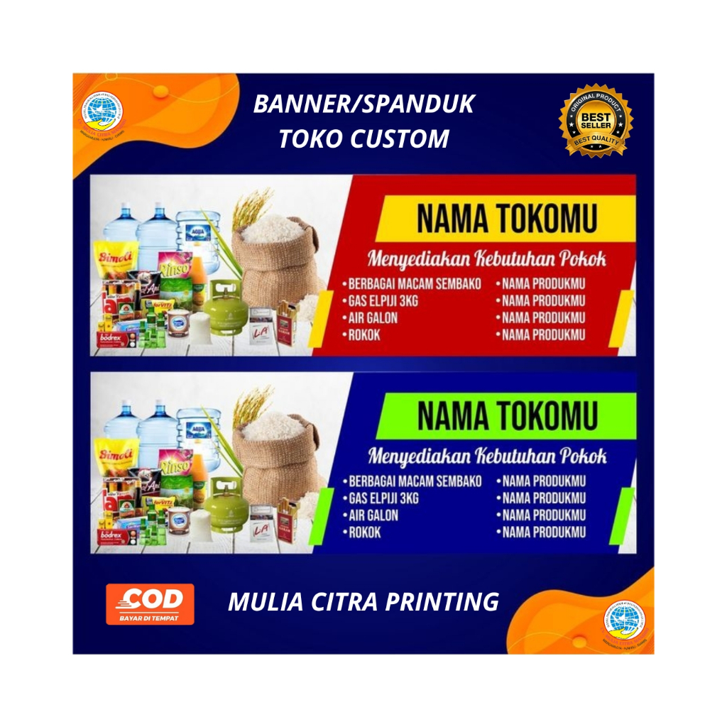 Jual CETAK SPANDUK BANNER TOKO / RUKO / JUALAN CUSTOM GRATIS DESAIN ...