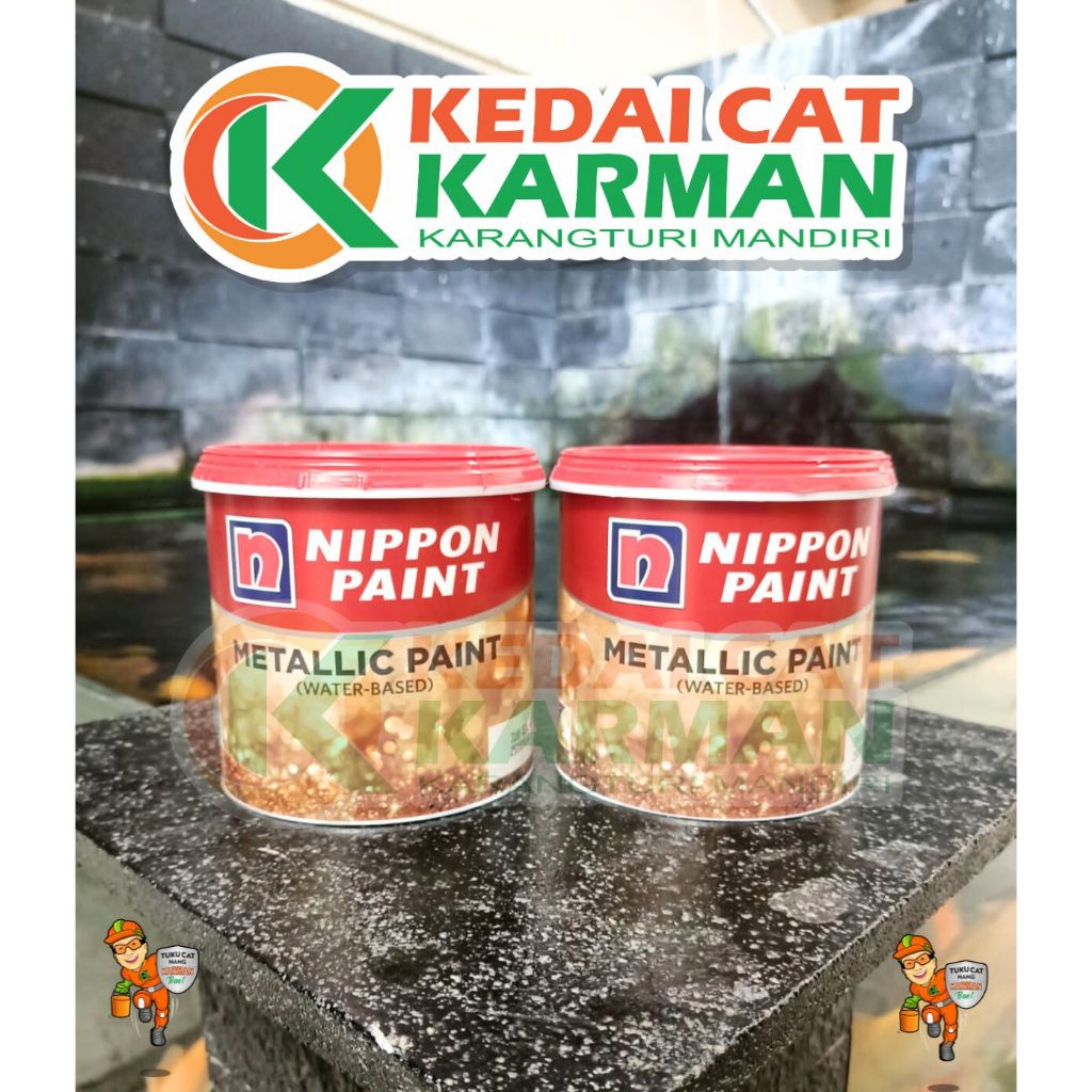 Jual NIPPON METALLIC PAINT WATER BASE GOLD 3100 KEMASAN 0.75 LITER ...