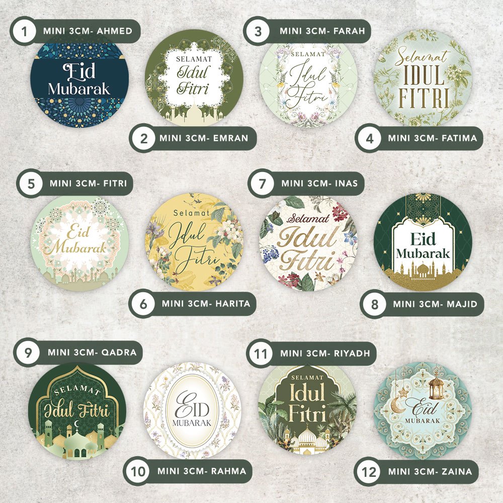 Jual MINI Sticker Seal IDUL FITRI / Stiker Segel Box LEBARAN / Sticker ...