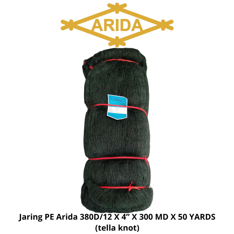 Jual Jaring PE Arida 380D/12 X 4” X 300 MD X 50 YARDS (tella knot ...