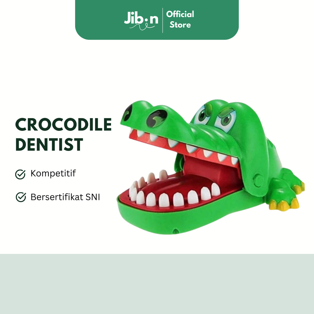 Jual [ JIBIN ] CROCODILE DENTIST Buaya Gigit / Mainan Buaya Gigit ...