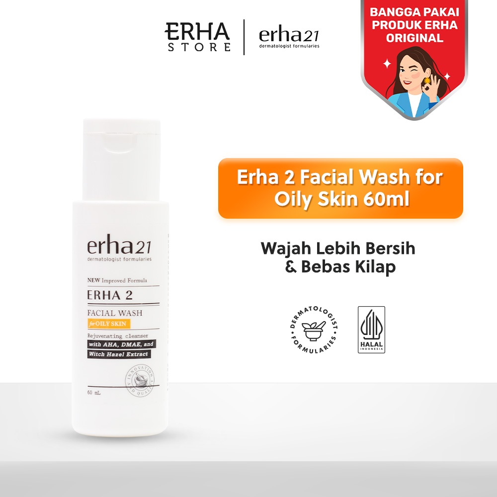 Jual ERHA 2 Facial Wash for Oily Skin 60 ml - Sabun Wajah Kulit ...