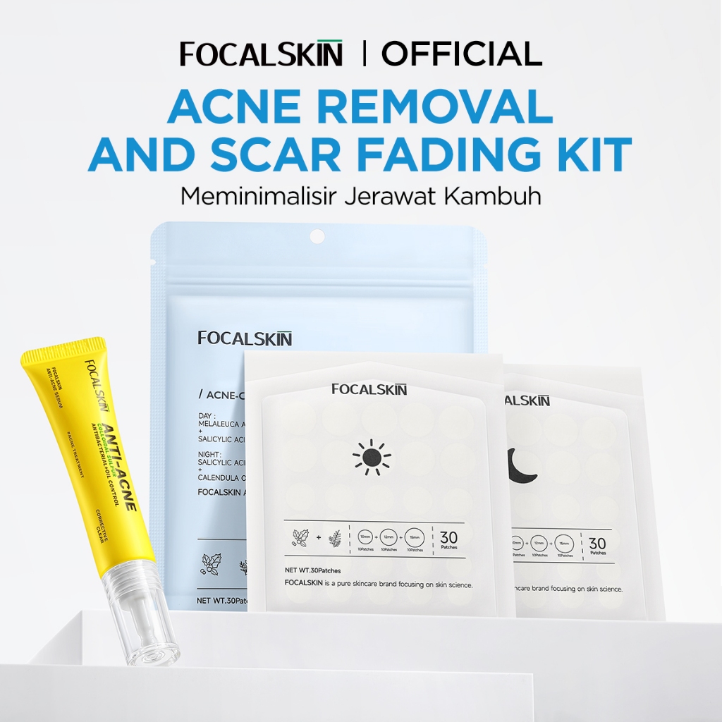 Jual FOCALSKIN ACNE REMOVAL AND SCAR FADING KIT Anti-Acne Serum Peel ...