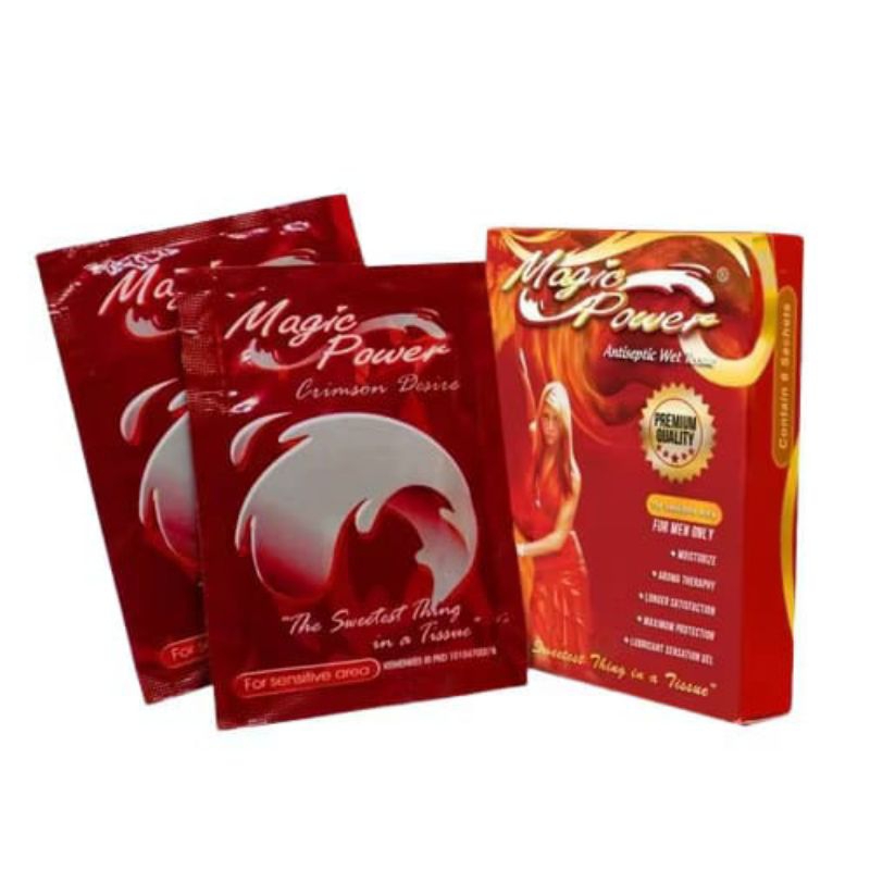 Jual [ 1 Sachet ] Tisu Magic Power Kotak Merah Tissue Antiseptic ...