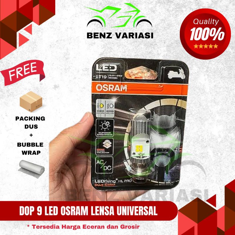 Jual LAMPU DEPAN LED MOTOR BEBEK / MATIC / GRAND / H6 / OSRAM T19 ORIGINAL AC DC / PLUG N PLAY ...