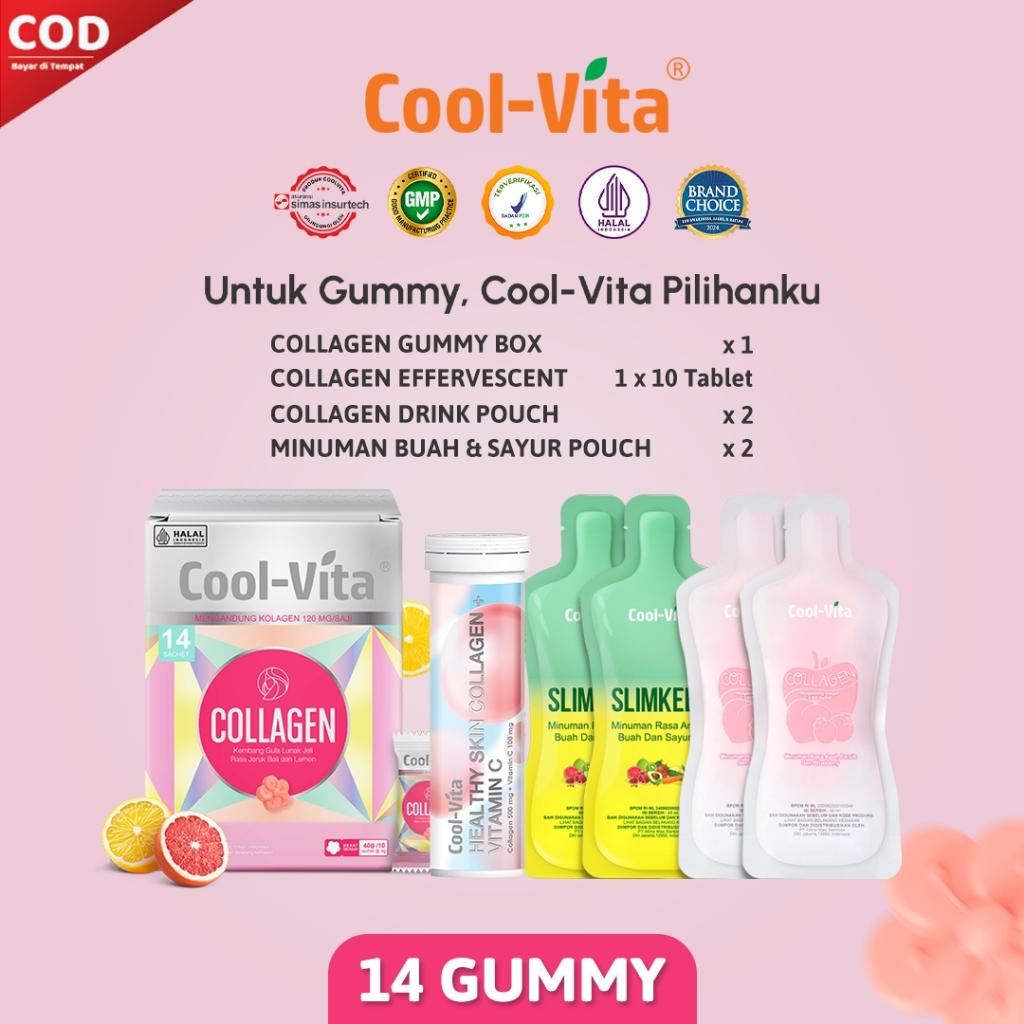 Jual Coolvita Bundling 1 Box Collagen Gummy + 1 Tube Collagen ...