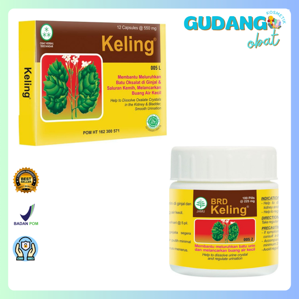 Jual Keling Kapsul 12's, Keling Pil 100's - Obat Batu Ginjal ...