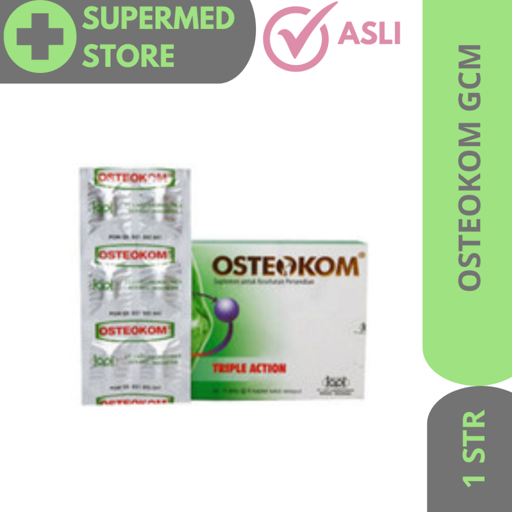 Jual Osteokom Strip Isi 6 Kaplet / Suplemen Glucosamine Untuk Sendi dan ...