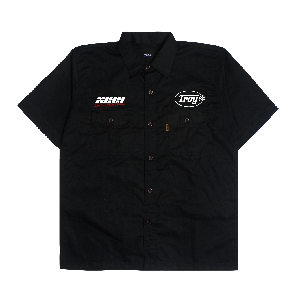 Jual Troy Company Work Shirt Workwear Black Choice Your Mind - Kemeja ...