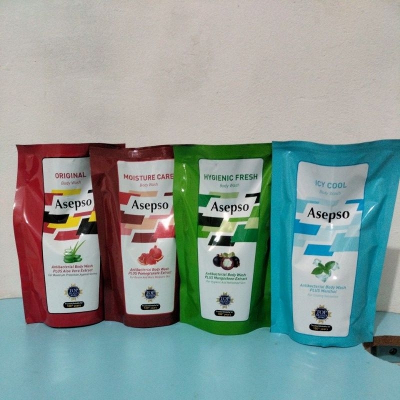 Jual ASEPSO Body Wash Sabun Cair Antiseptic Antibakteri refill pouch 450ml | Shopee Indonesia