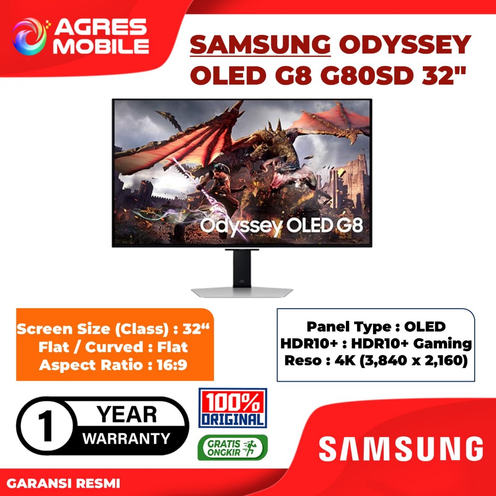 Jual Samsung Odyssey OLED G8 G80SD 32" UHD 240Hz Gaming Monitor ...