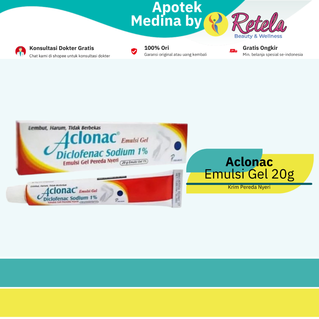 Jual ACLONAC EMULSI GEL 20G | Shopee Indonesia