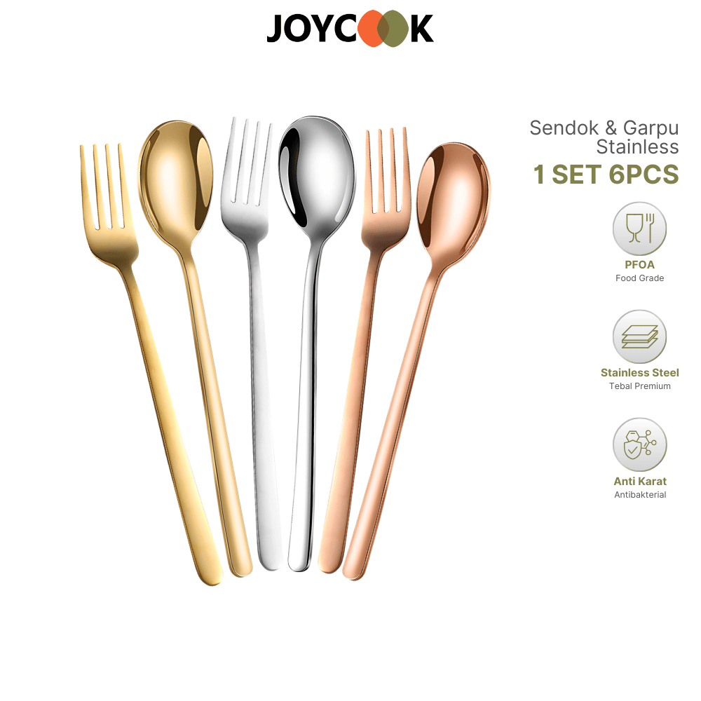 Jual JOYCOOK Korean Cutlery Set Premium Quality Stainless Steel Makan ...