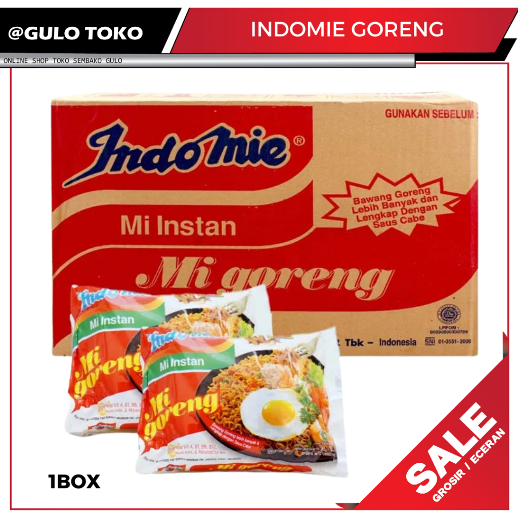 Jual Mie Indomi Goreng 1DUS/BOX (GULO TOKO) | Shopee Indonesia