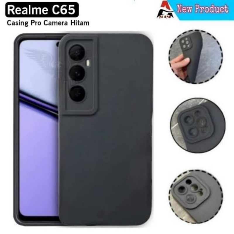 Jual (01) FANCY STYLE CASE FOR REALME C65 - SUPER BLACK CASE | Shopee ...
