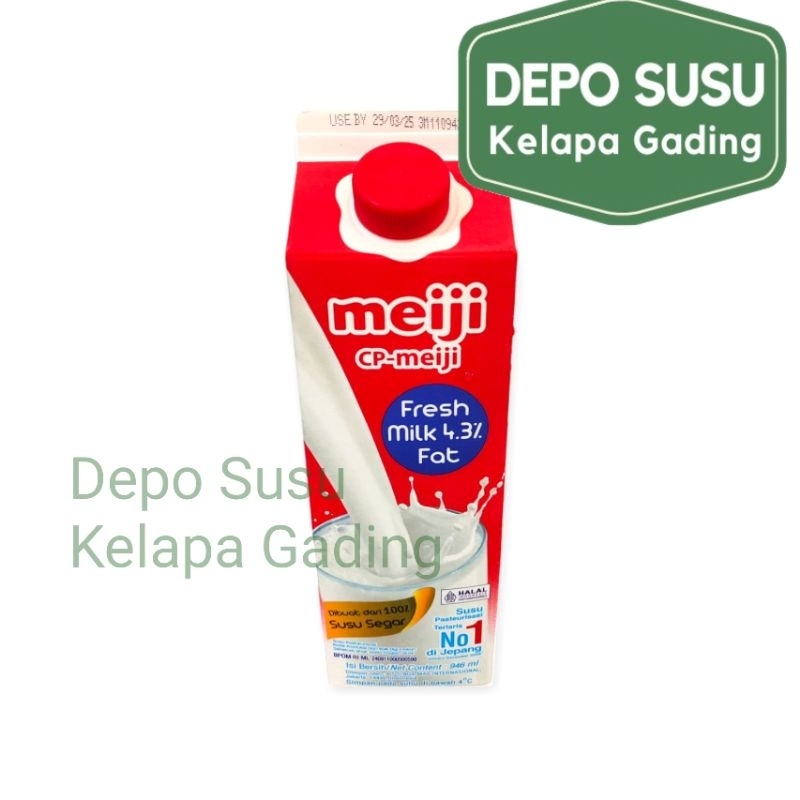 Jual Susu Meiji Fresh Milk Pasteurisasi 946 ml | Terlaris nomer 1 di ...