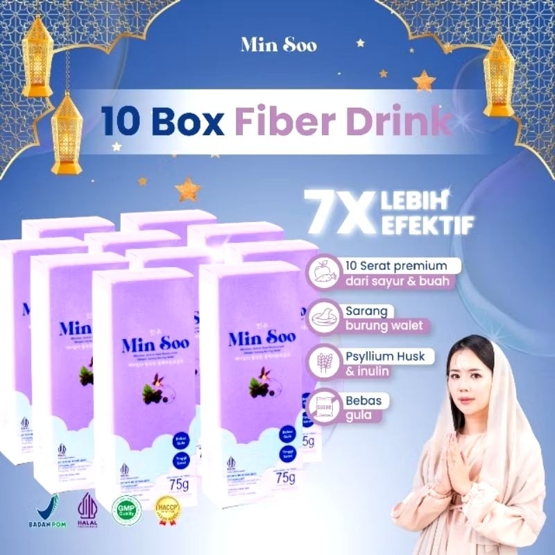 Jual Min Soo Fiber Drink Minsoo Jus Berry Minuman Fiber Sumber Serat Alami Turun Berat | Shopee ...