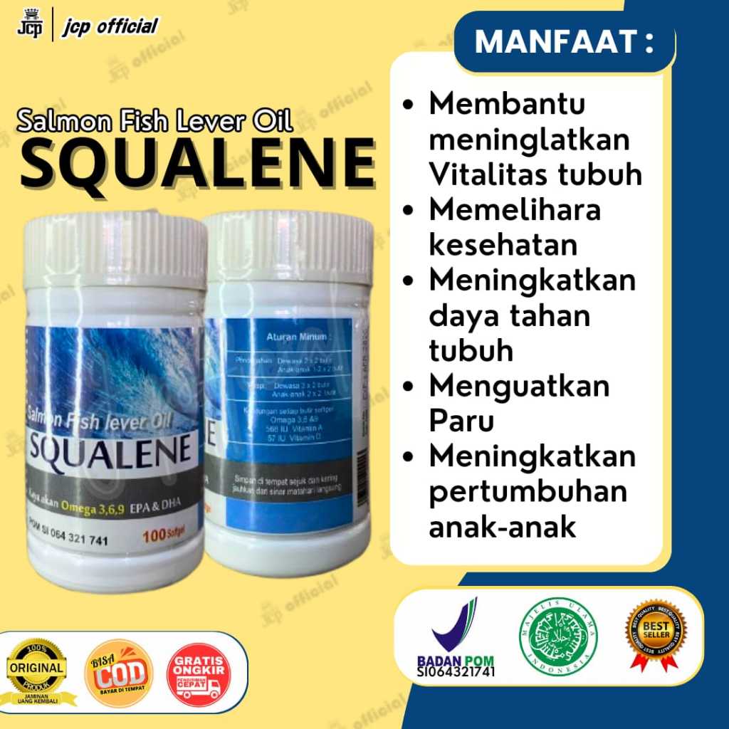 Jual Squalene Minyak Ikan Salmon Fish Lever Oil 100% Original | Shopee Indonesia