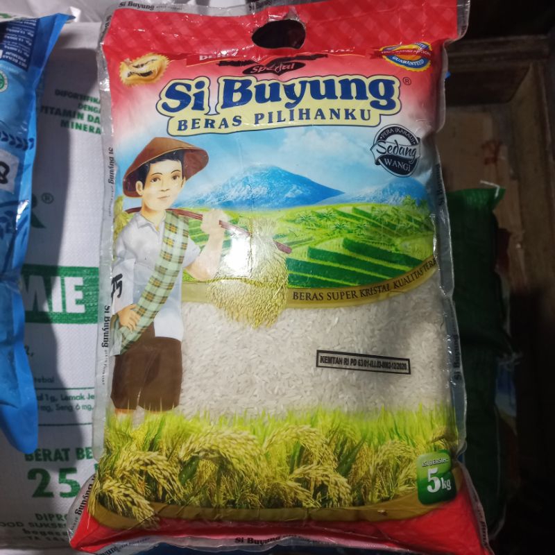 Jual Beras Si Buyung | Beras kemasan buyung 5kg | Beras kemasan 5kg | Beras pulen enak | beras ...