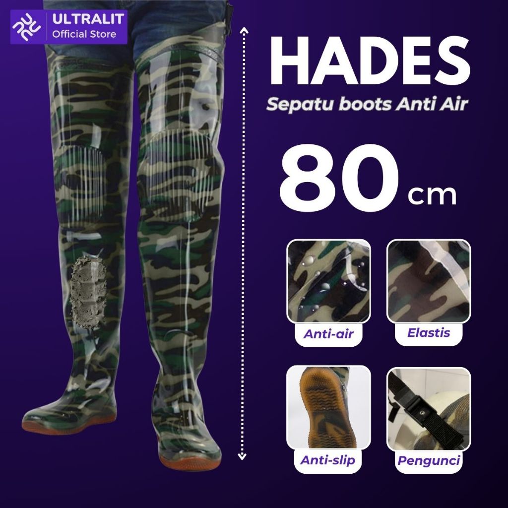 Jual ULTRALIT HADES Rain Boots / Sepatu Boot Hujan Dewasa / Sepatu Boot ...