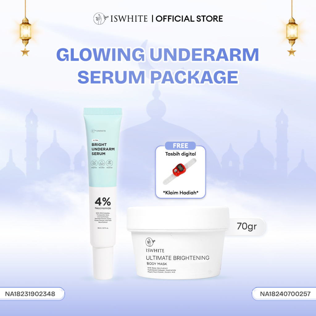 Jual ISWHITE Iswhite Glowing Underarm Serum Package With Ultimate ...