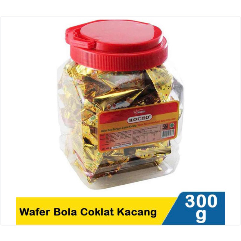 Jual Rocho Wafer Bola Coklat Kacang 300 g dan 84 g | Shopee Indonesia