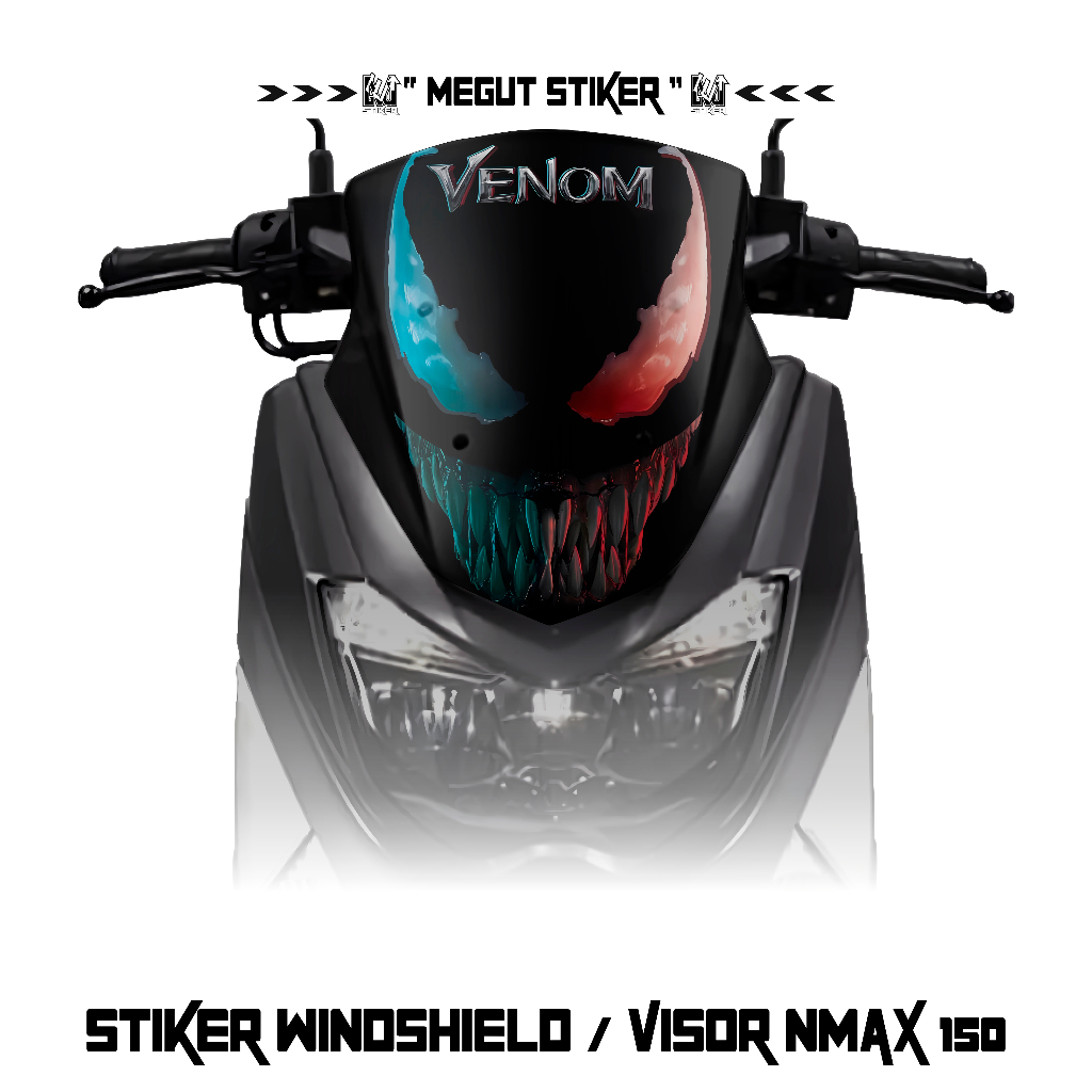 Jual Stiker Visor Yamaha Nmax Old 150 Gambar Logo Venom (11) / Sticker ...