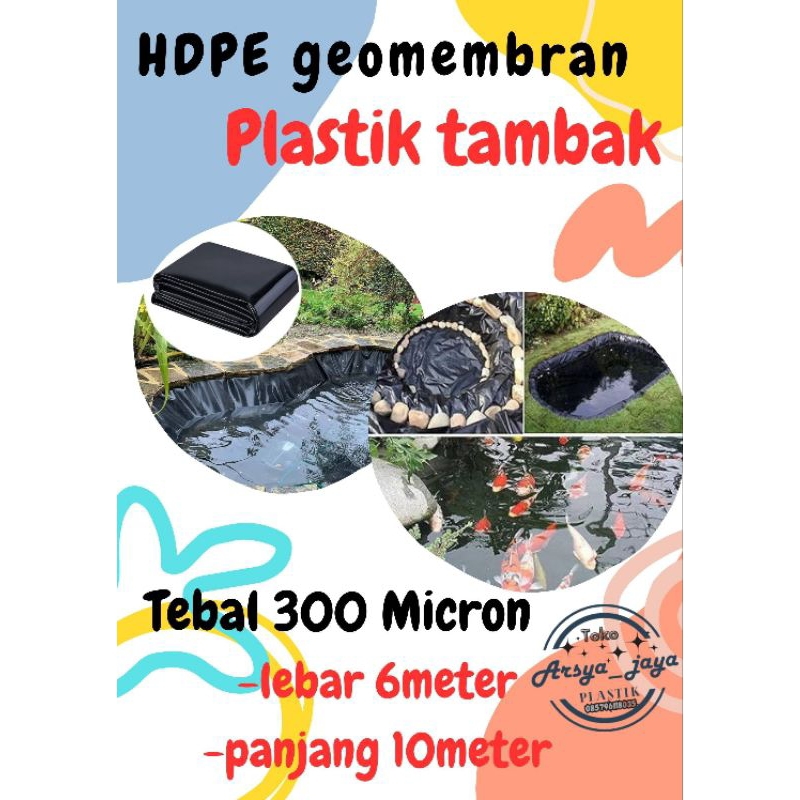 Jual plastik HDPE geomembran buat kolam ikan ukuran lebar 6meter ...