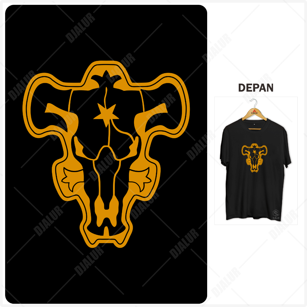 Jual Kaos Banteng Hitam Black Clover Kaos Anime Japan Premium Cotton ...