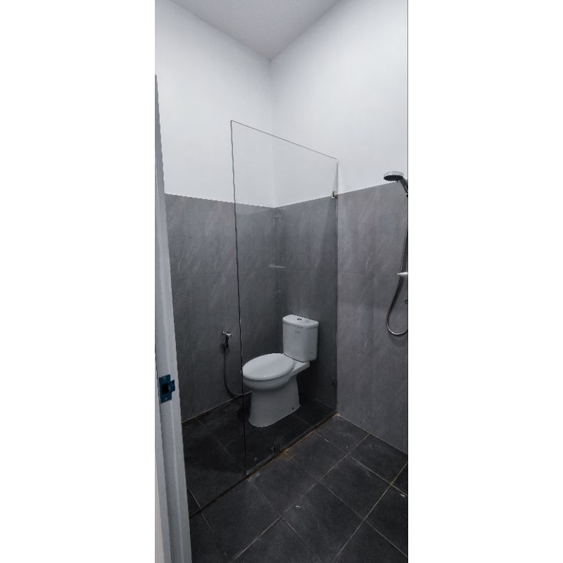 Jual Sekat Partisi Shower Kamar Mandi Kaca Tempered 10mm | Shopee Indonesia