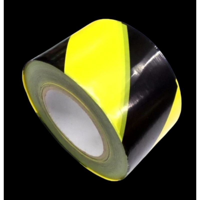 Jual Selotip Garis Hitam Kuning 2" inch / Police Line Yellow Black- 2 ...