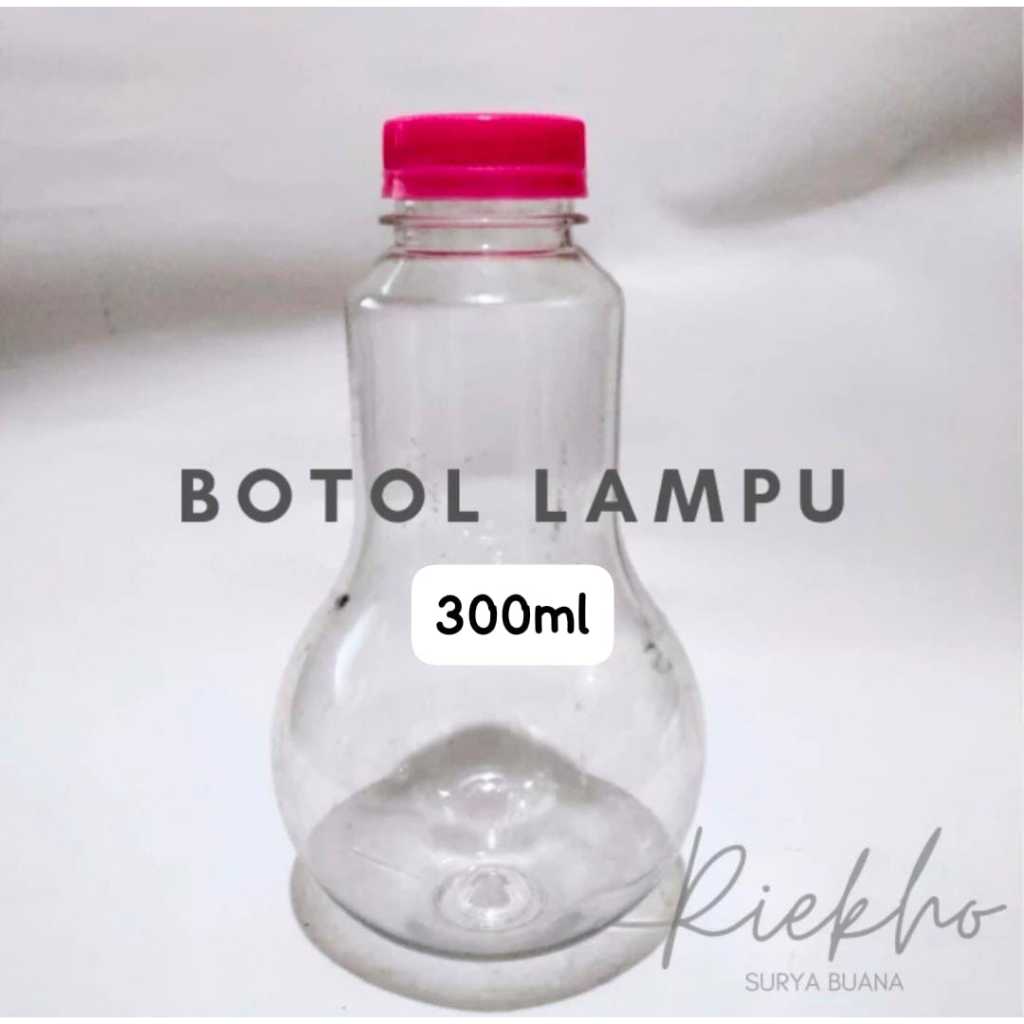 Jual [50 PCS] Botol Plastik LAMPU BOHLAM 300 ML / Botol PET (KHUSUS ...
