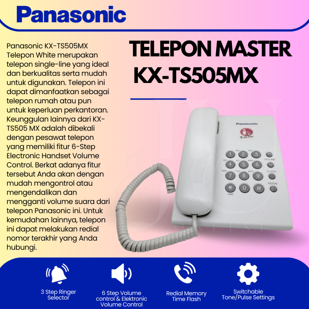 Jual Telephone Panasonic KX-TS505MX / TELEPON PANASONIC KX-TS840ND Original | Shopee Indonesia