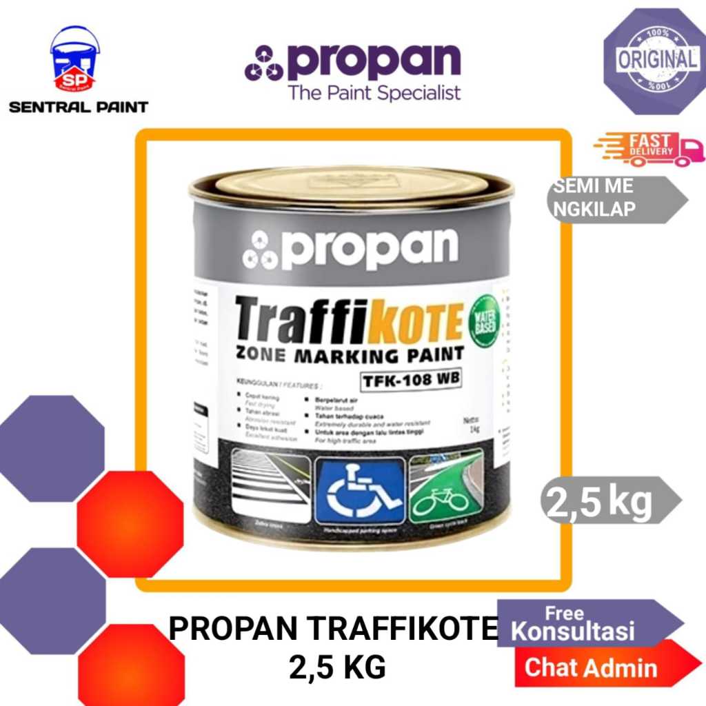 Jual CAT MARKA JALAN TRAFFIKOTE PROPAN 108 WATER-BASED (2.5 Liter ...