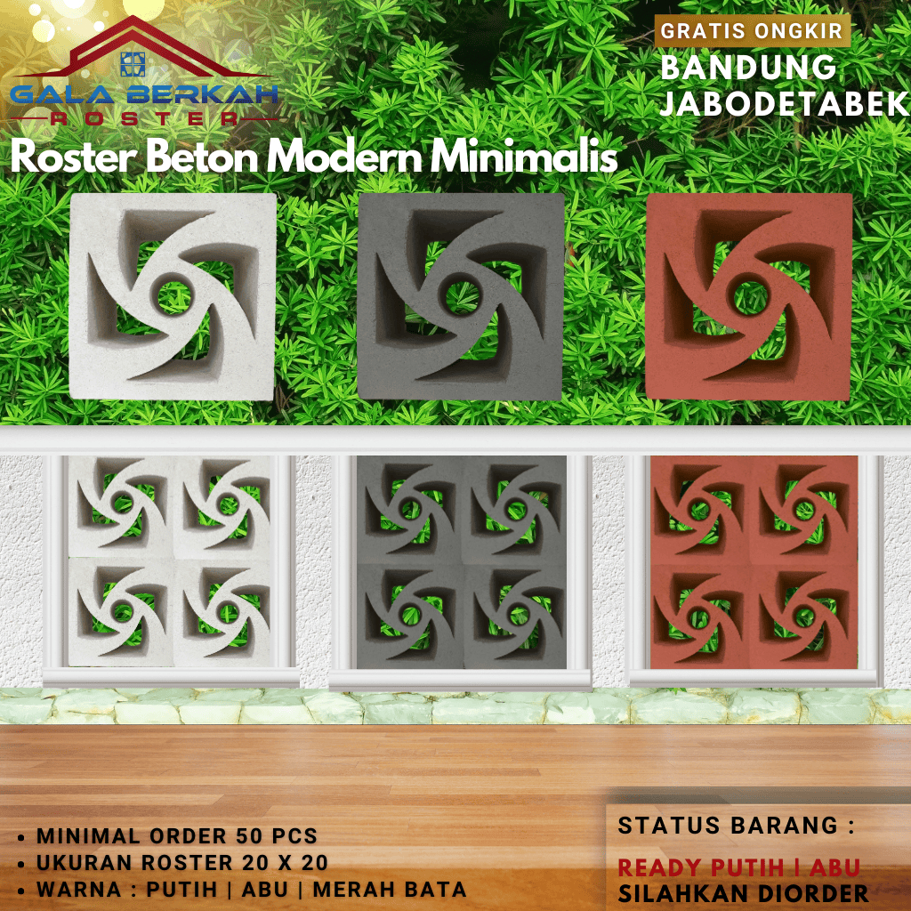 Jual ROSTER BETON MINIMALIS, Loster Beton Minimalis, Lubang Angin ...