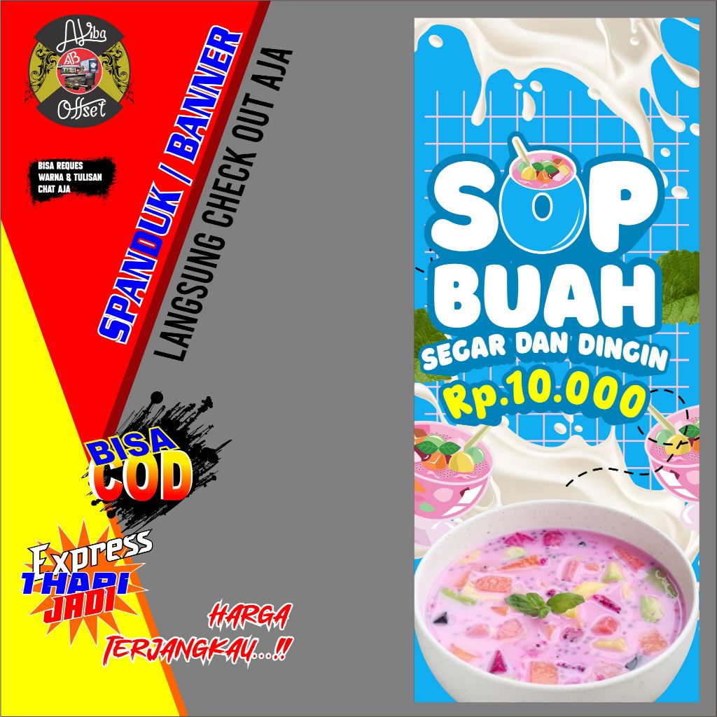 Jual SPANDUK BANNER SOP BUAH 60120 | Shopee Indonesia
