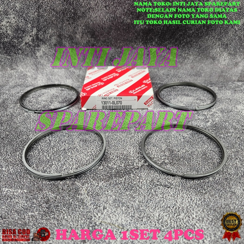 Jual RING SEHER PISTON KOMPLIT STD TOYOTA HILUX VIGO 2KD 2.5 2500CC ...