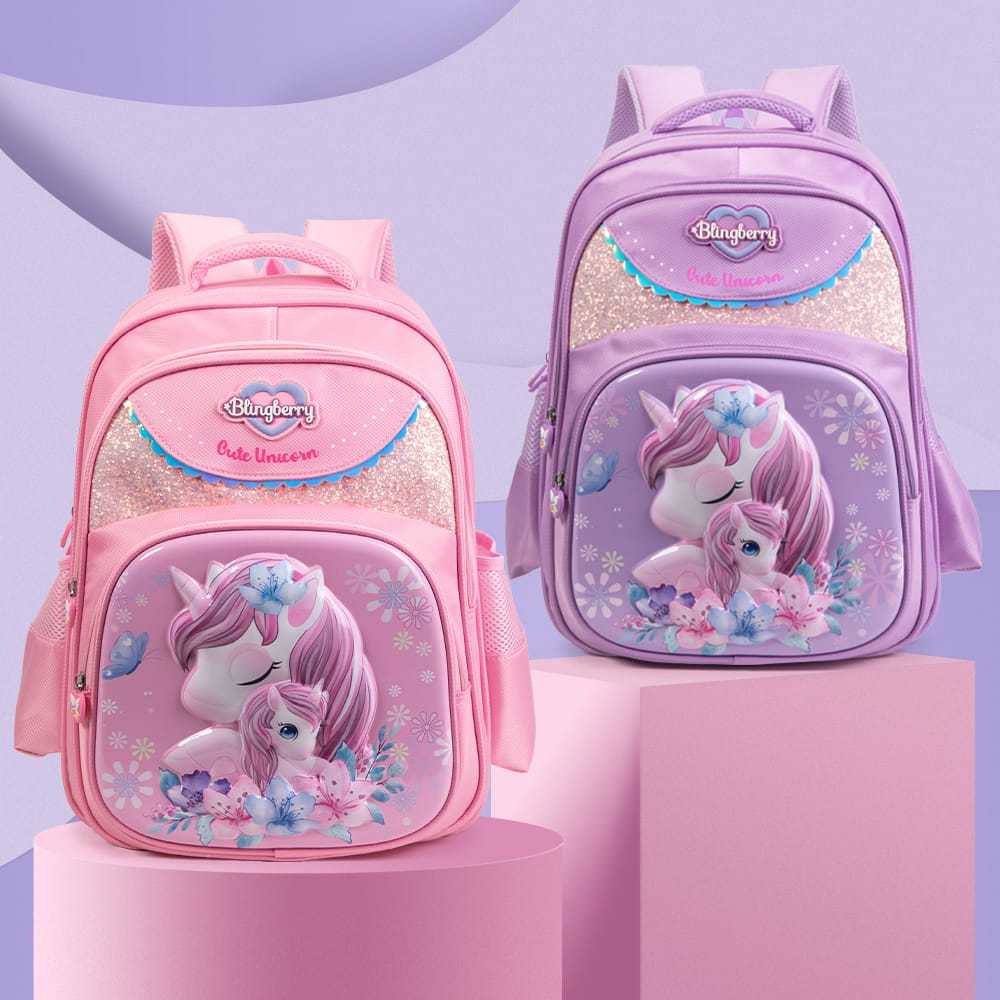 Jual BLINGBERRY Tas Sekolah Anak SD 3D Timbul Unicorn Tas Ransel Sekolah Motif UNICORN 3D Timbul ...