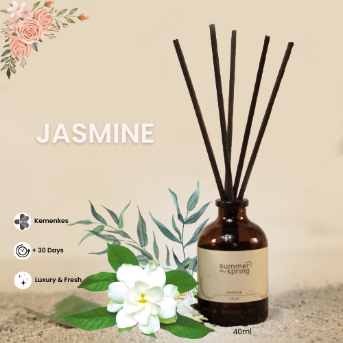 Jual Reed Diffuser Pengharum Ruangan Jasmine 40ml Aromatherapy by ...
