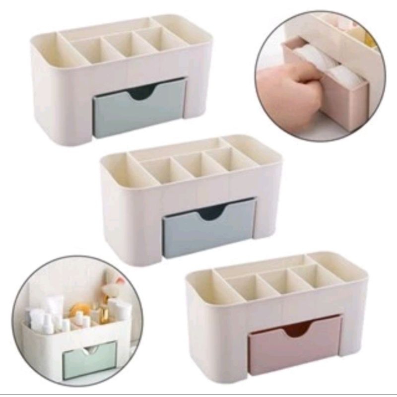 Jual 2 Tipe Rak alat tulis 4 Sekat Dan Rak Komsme Mini Multifungsi ...