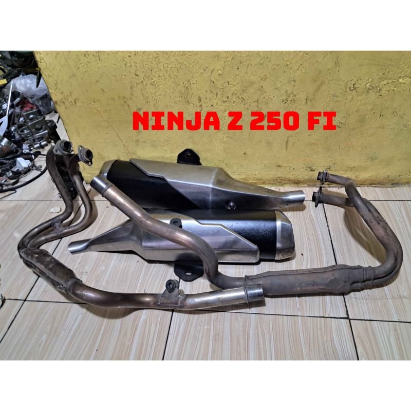 Jual knalpot full set kawasaki ninja 250 fi z 250 fi original 2nd ...