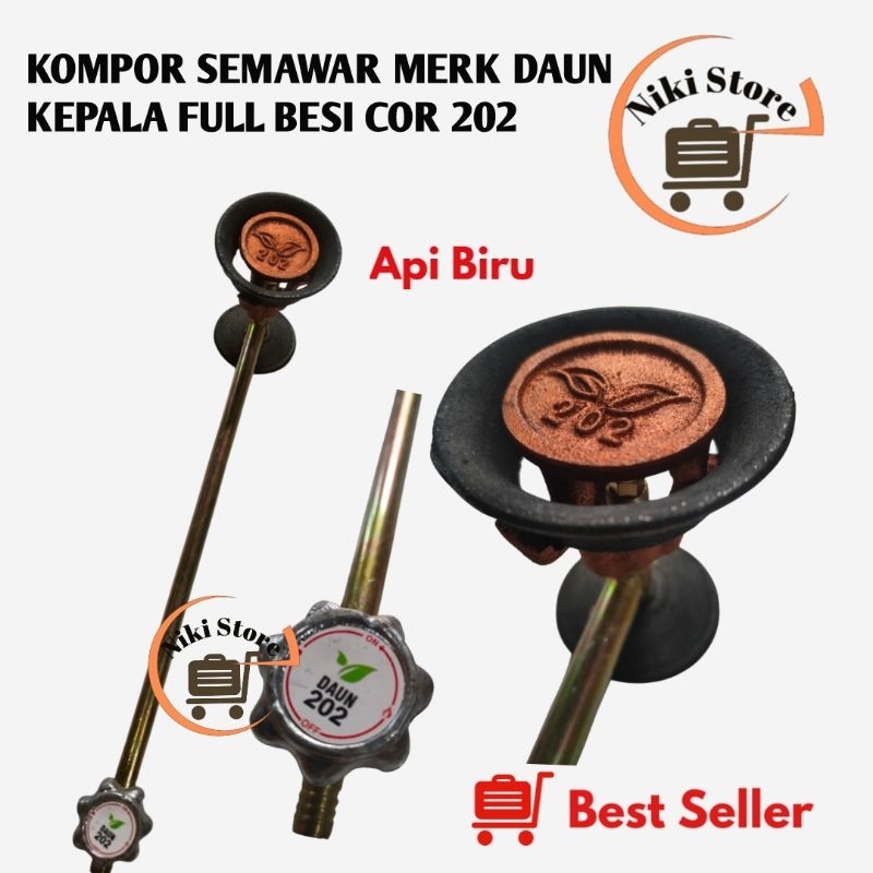 Jual KOMPOR GAS MAWAR CAP DAUN 202, KOMPOR SEMAWAR CAP DAUN FULL KEPALA ...