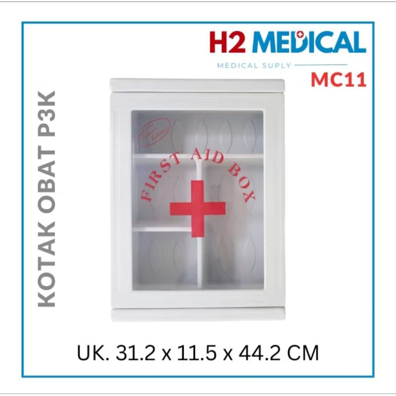 Jual Kotak Dinding Penyimbanan Obat Obatan First Aid Box 45x32x12 Mc11 ...
