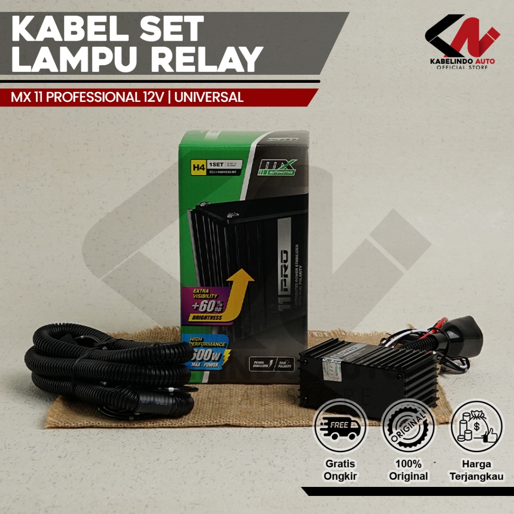 Jual 【MX】Kabel Relay Set Lampu H4 Mobil MX 11 PRO - MX11 Professional ...