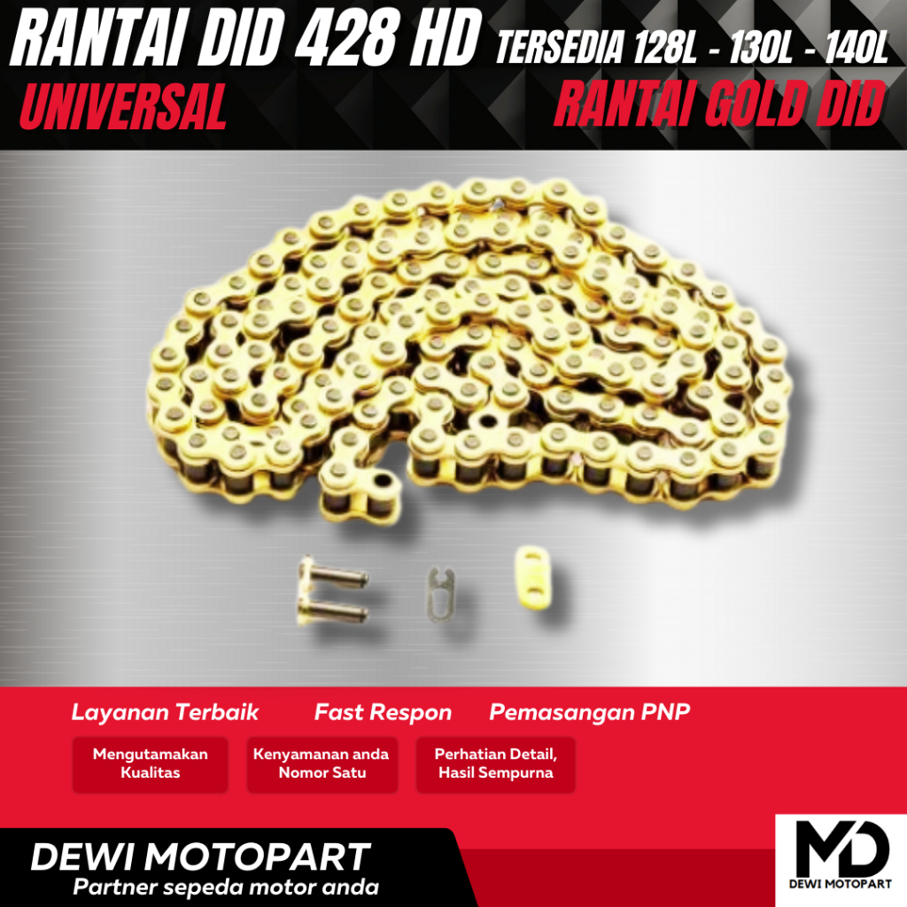 Jual RANTAI MOTOR RANTE MOTOR GOLD DAIDO 428 HSBT HD 150CC 128L 130L 140L DEWI | Shopee Indonesia